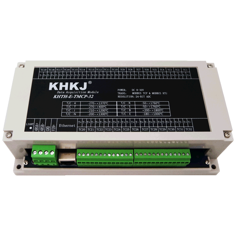 以太网32路全类型热电偶采集模块-KHKJ鲲航官方网站|模拟量采集模块|热电阻PT100采集模块|交流电流采集模块|开关量采集模块|模拟量输出 ...
