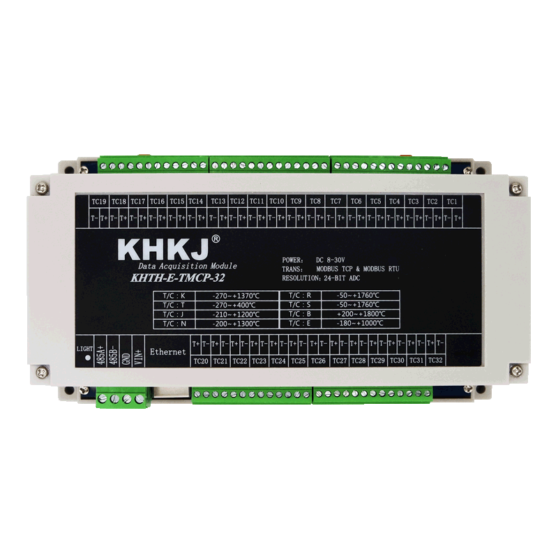 以太网32路全类型热电偶采集模块-KHKJ鲲航官方网站|模拟量采集模块|热电阻PT100采集模块|交流电流采集模块|开关量采集模块|模拟量输出 ...